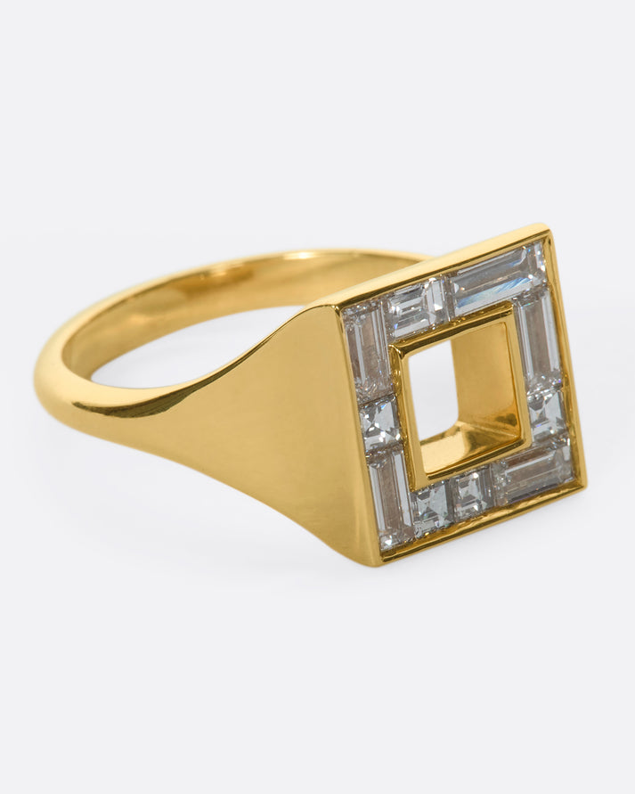 Square Diamond Signet Ring – Love Adorned